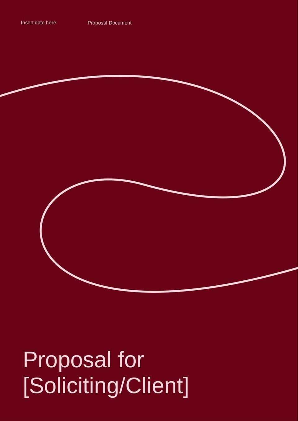 Informal Proposal Template