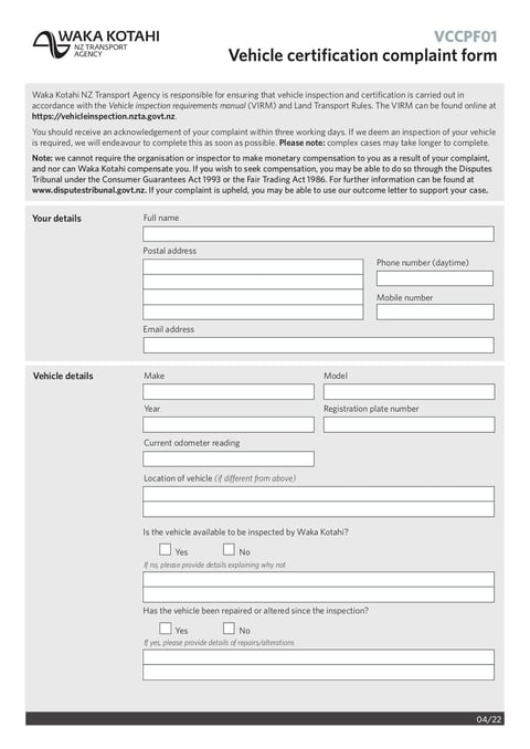 Form VCCPF01 | Fill and sign online with Lumin