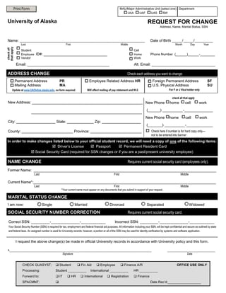 Alaska University Request for Change | Fill and sign with Lumin