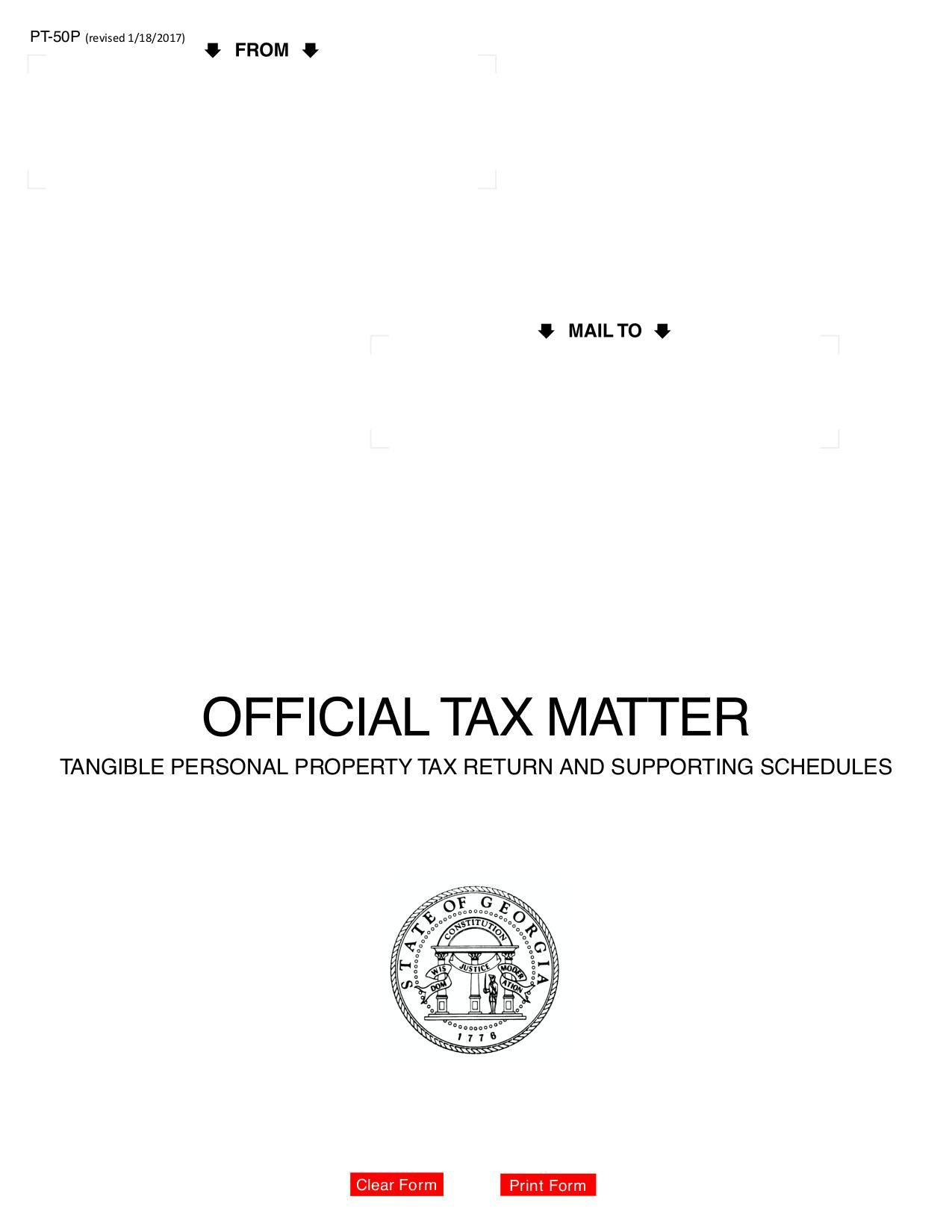 PT-50P Tangible Personal Property Tax Return and Schedules | Fill and ...