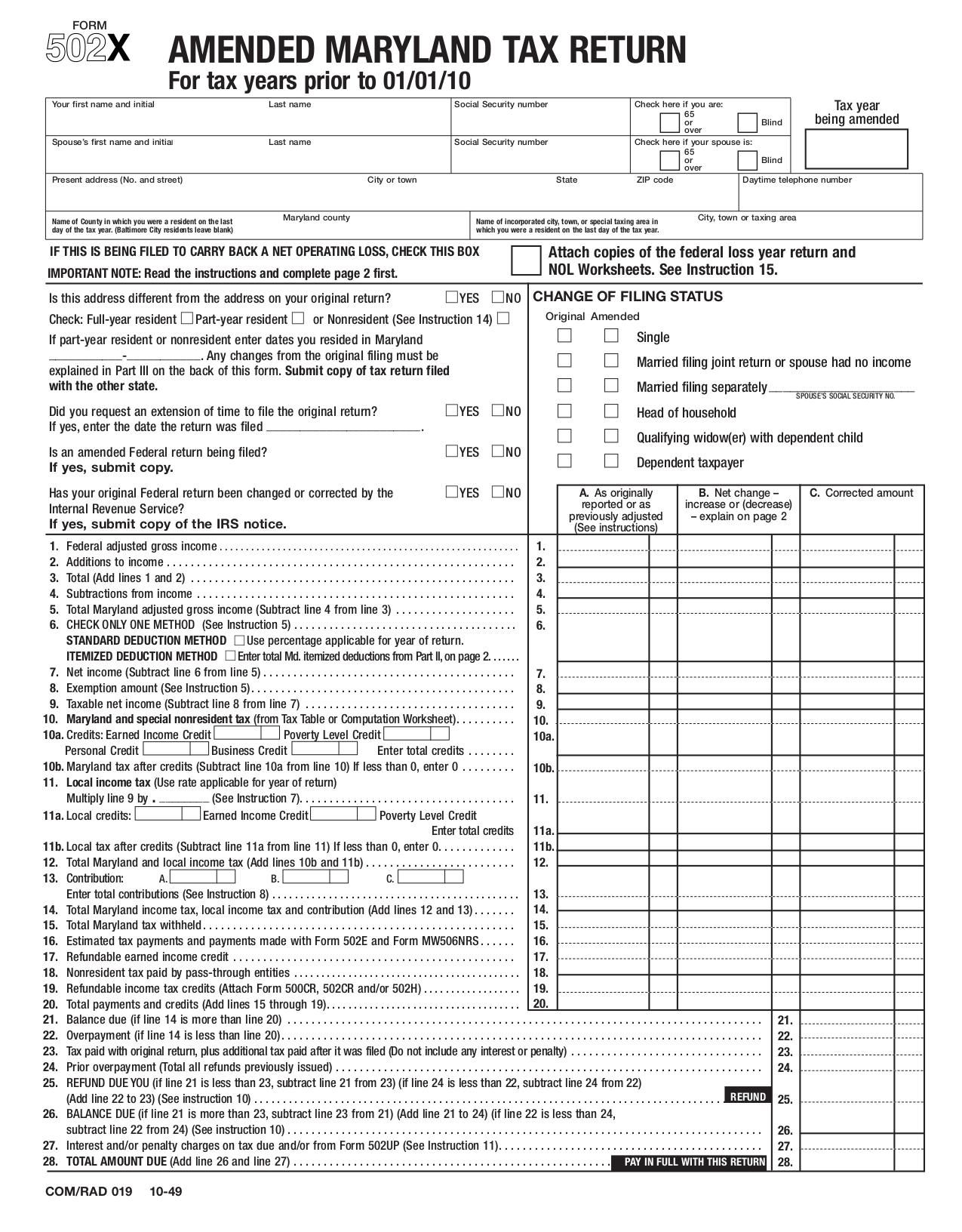 Form 502X | Fill and sign online with Lumin