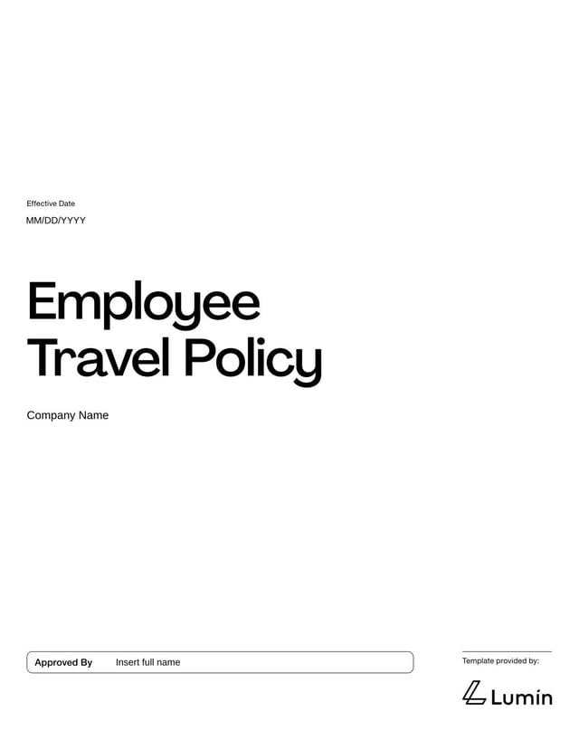 Employee Travel Policy Template | Fill and sign with Lumin