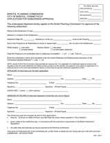 Bristol Planning Commission Application for Subdivision Approval Form ...