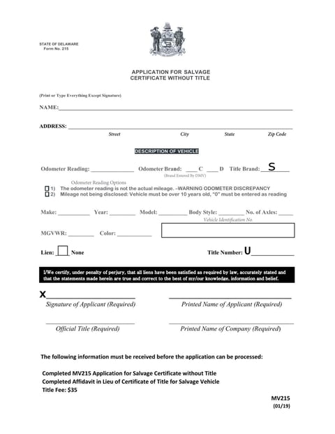 Form MV215 | Fill and sign with Lumin