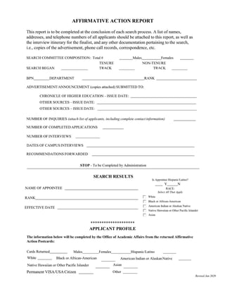 University of South Alabama Affirmative Action Report | Fill and sign ...