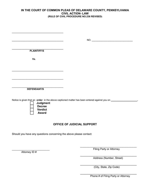 Notice per PA RCP 236 | Fill and sign with Lumin