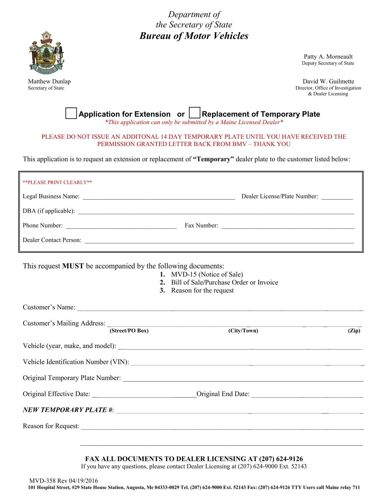 Form MVD-358 (2016) | Fill and sign with Lumin