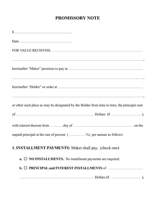 Promissory Note Template | Fill and sign online with Lumin