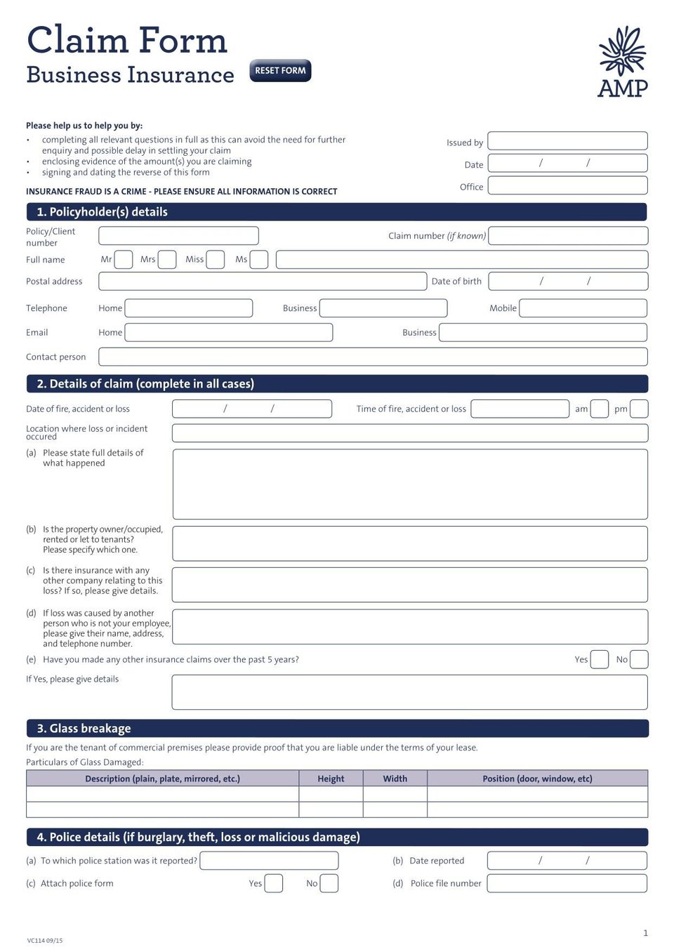New Zealand Business Insurance Claim Form | Fill and sign with Lumin