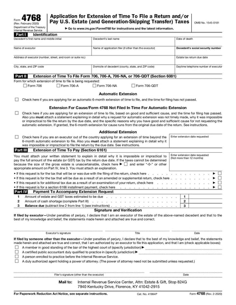 Form 4768 | Fill and sign online with Lumin