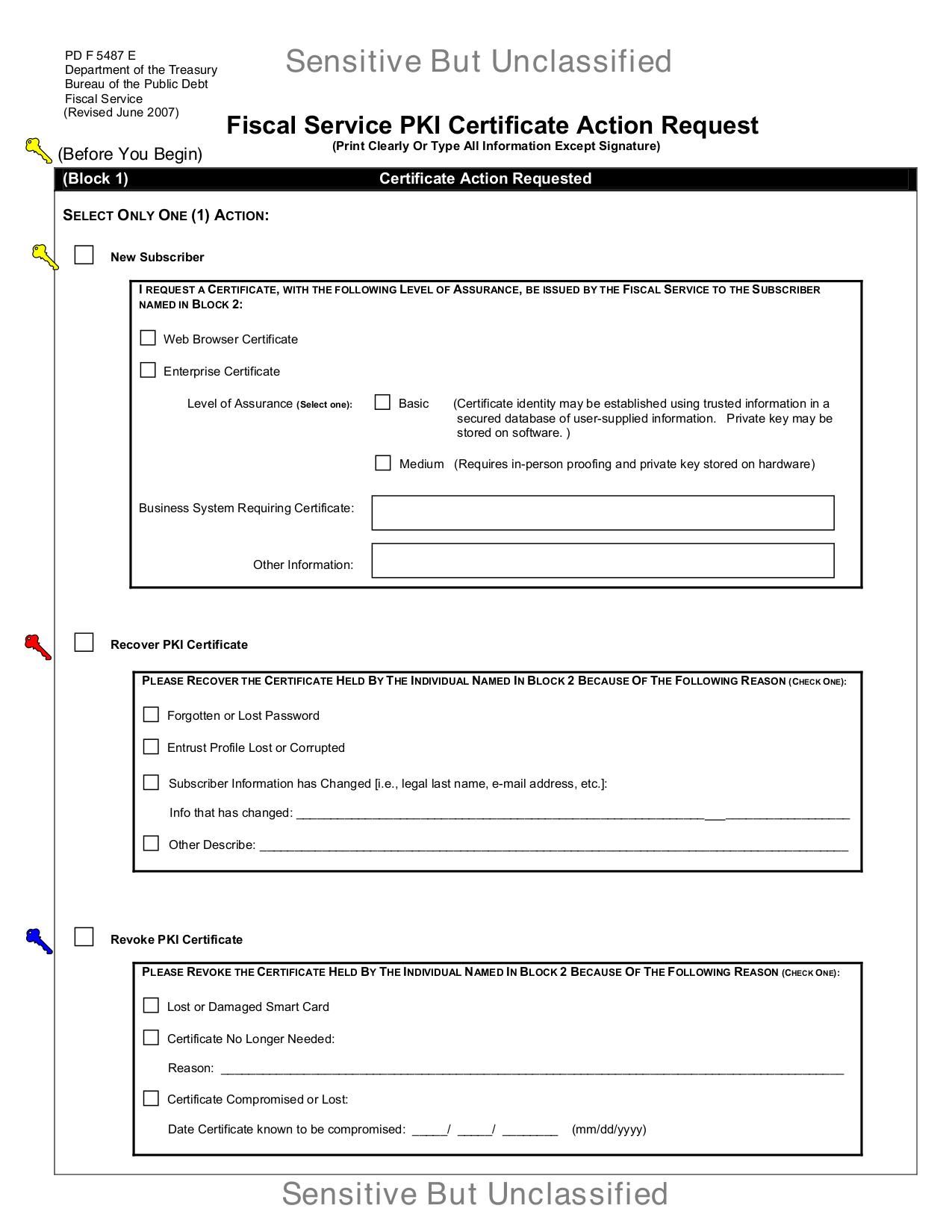 Fiscal Service PKI Certificate Action Request | Fill and sign online ...