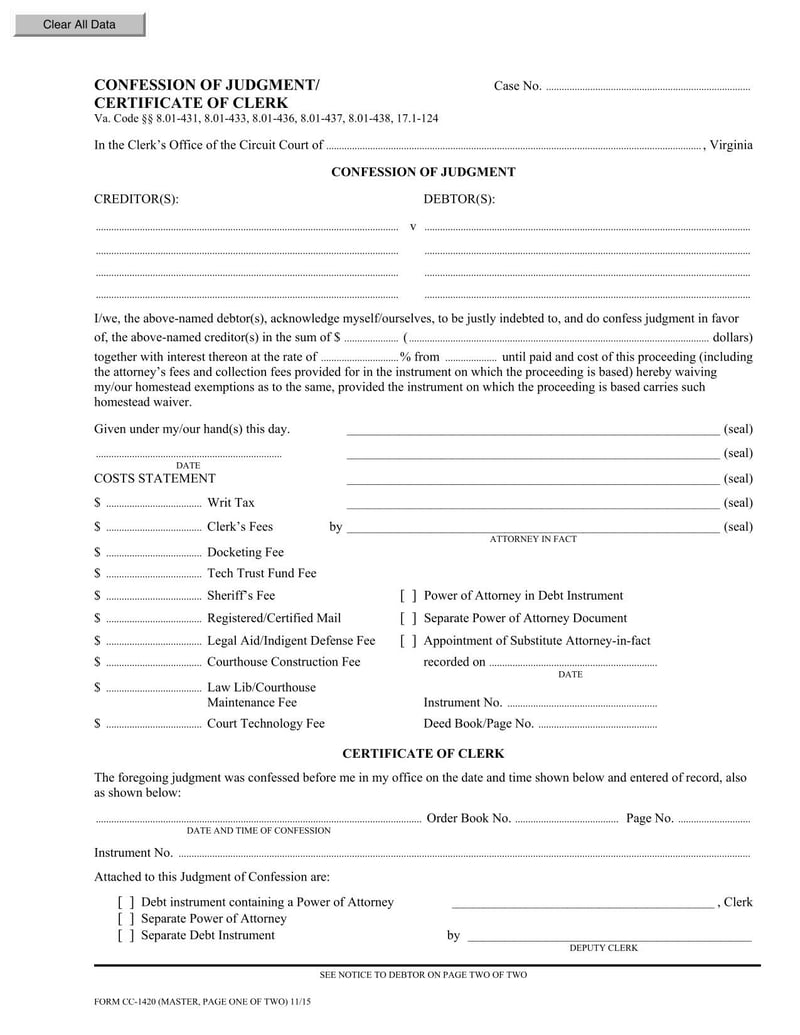 Form CC-1420 | Fill and sign with Lumin