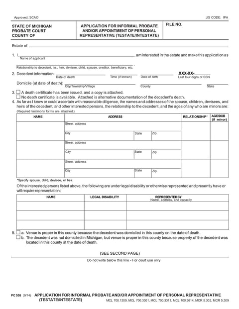 Form PC 558 | Fill and sign online with Lumin