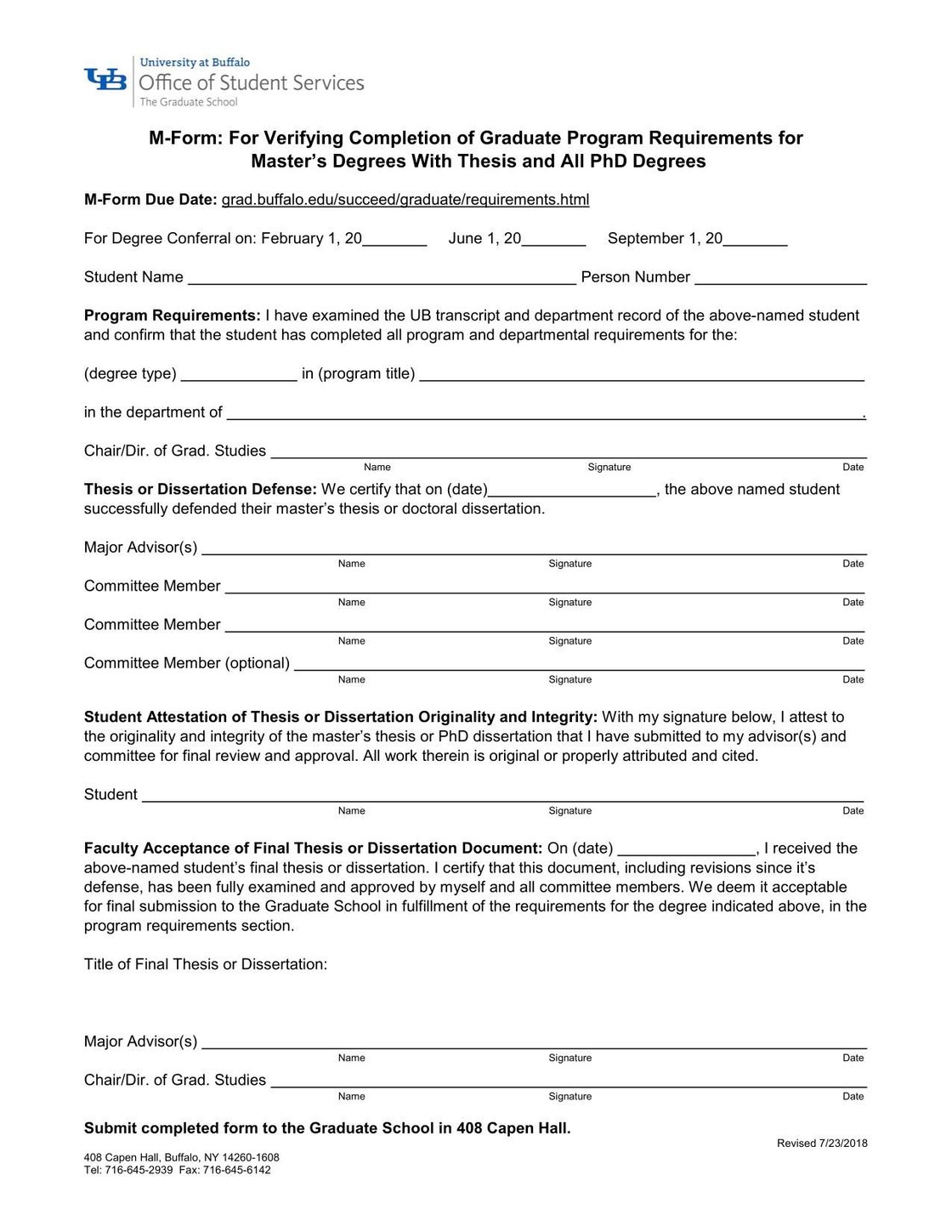 University of Buffalo M-Form | Fill and sign with Lumin