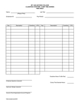 Mt. San Antonio College Classified Overtime/Comp Time Earned Time Sheet ...