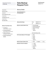 Data Backup Request Form Template | Fill and sign with Lumin