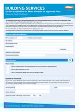 Onsite Application for Minor Variation to Approved Plans | Fill and ...