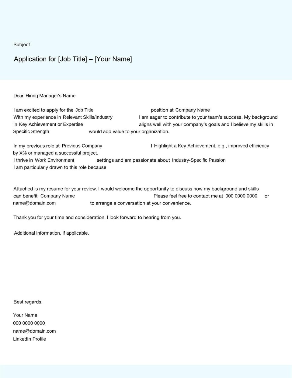 Email Cover Letter Template | Fill and sign with Lumin