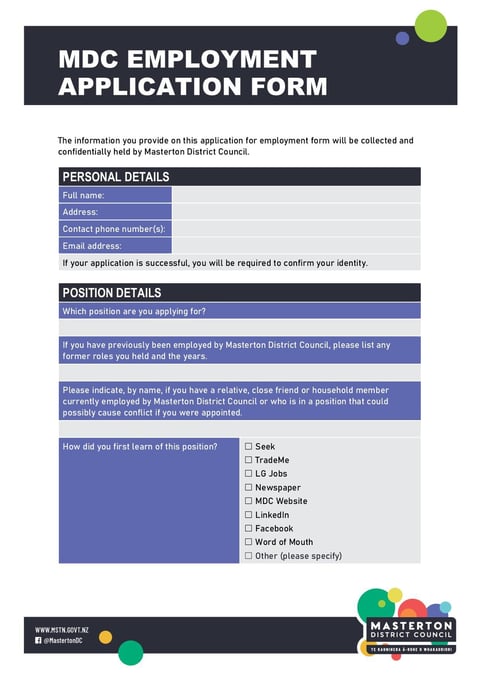 MDC Employment Application Form | Fill and sign online with Lumin