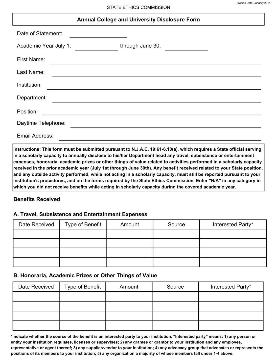 University of South Alabama Annual College and University Disclosure ...