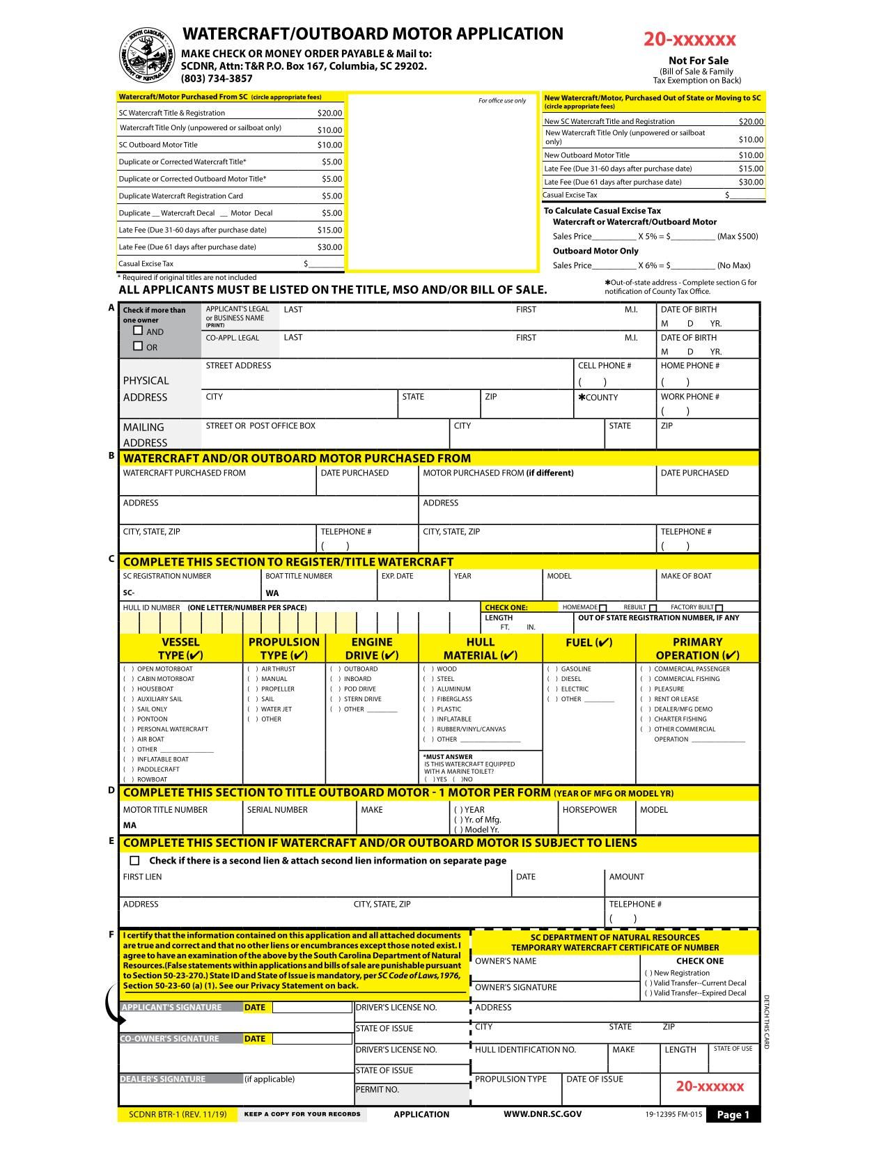 Form SCDNR BTR-1 | Fill and sign with Lumin