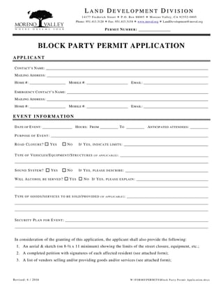 Block Party Application | Fill and sign online with Lumin