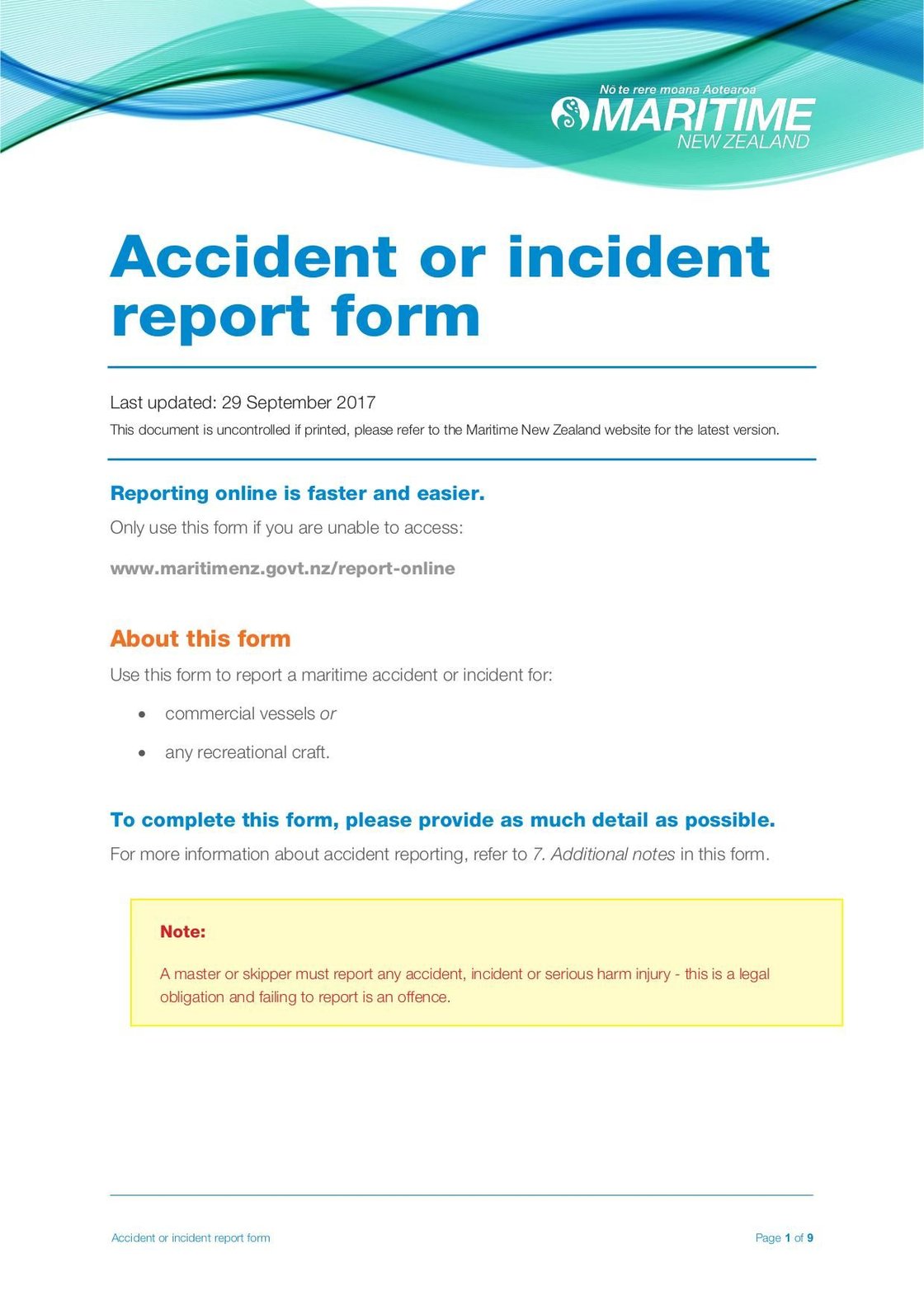 Accident or Incident Report Form | Fill and sign online with Lumin