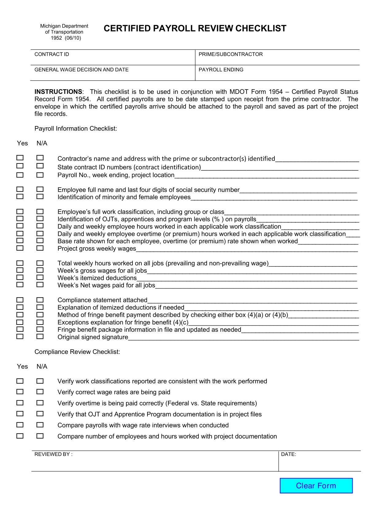 MDOT Form 1952 | Fill and sign with Lumin