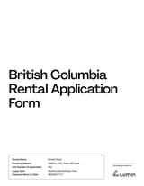 British Columbia Rental Application Form Template | Fill and sign with ...
