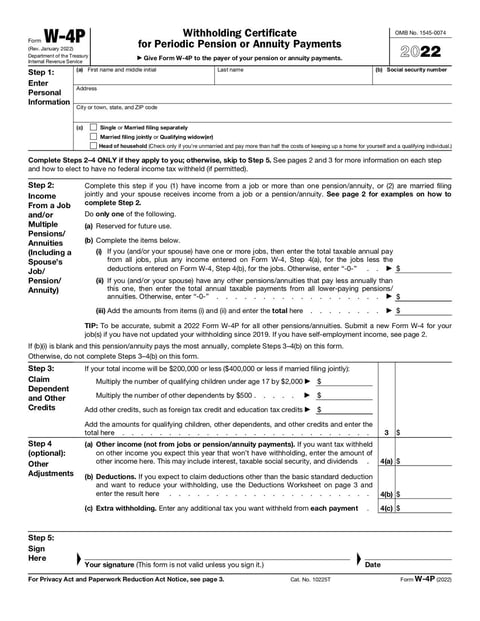 Form W-4P | Fill and sign online with Lumin