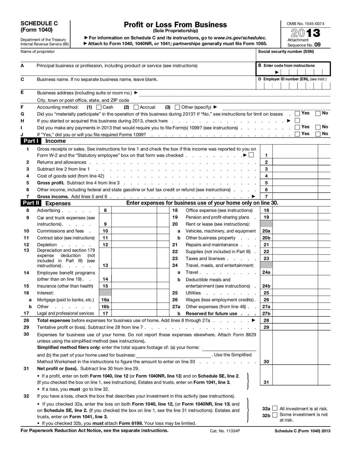 Form 1040 Schedule C | Fill and sign online with Lumin
