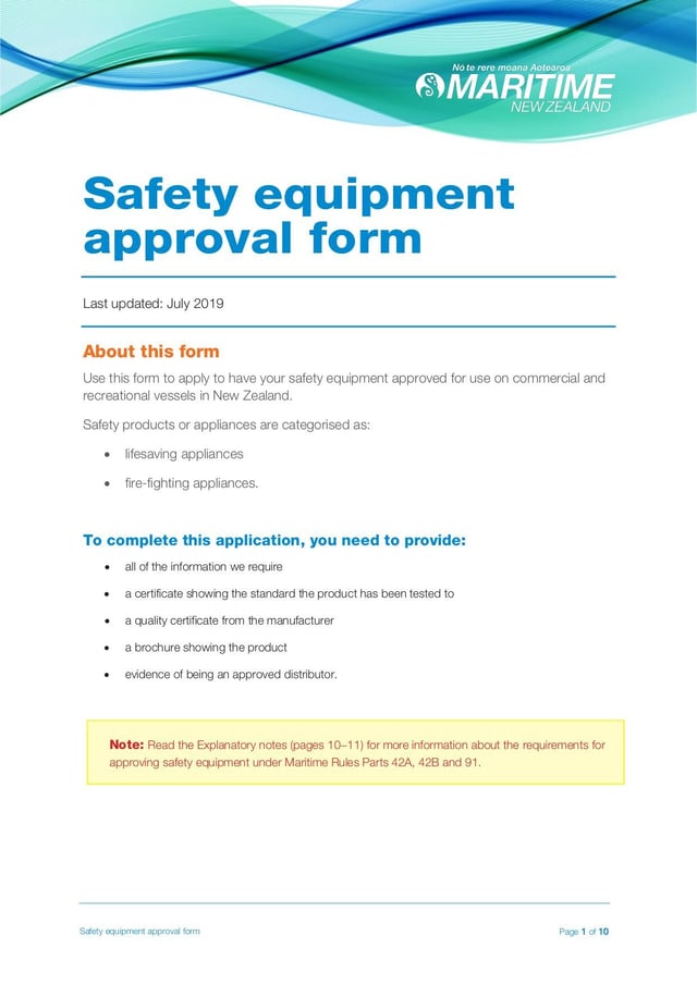 Safety Equipment Approval Form | Fill and sign online with Lumin