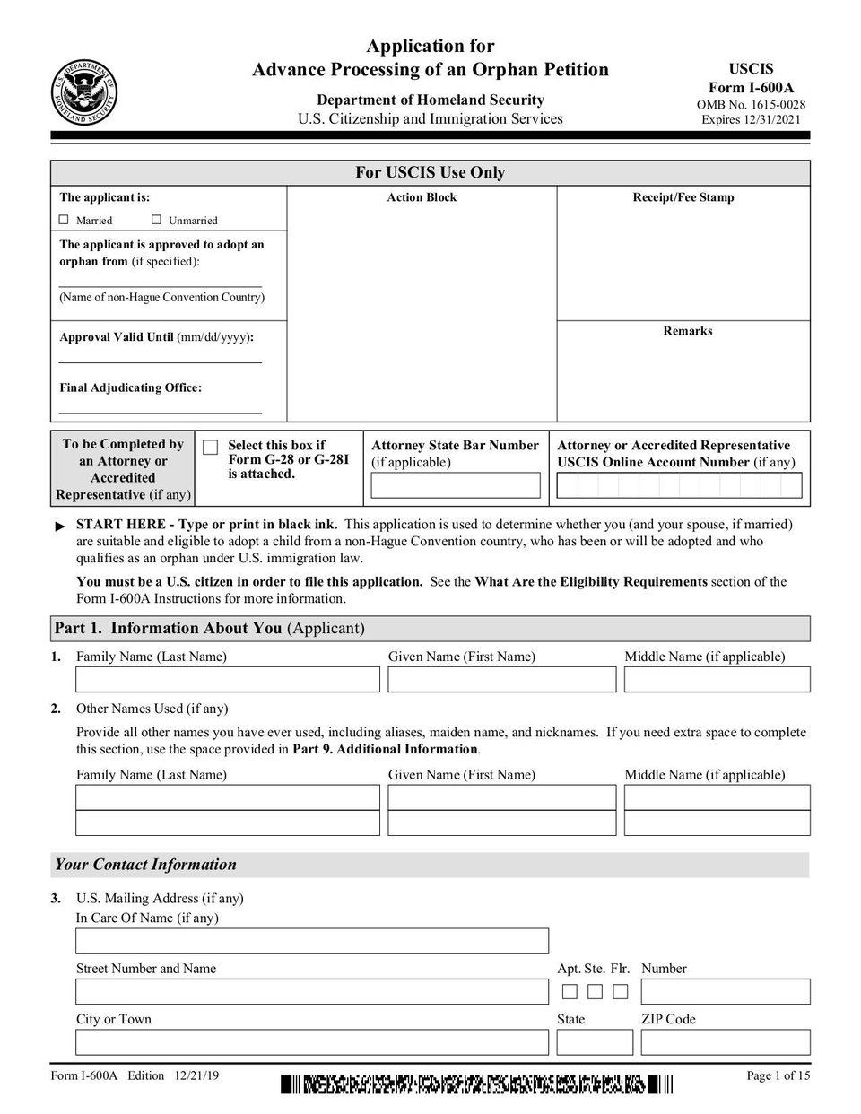 Form I-600A | Fill and sign online with Lumin