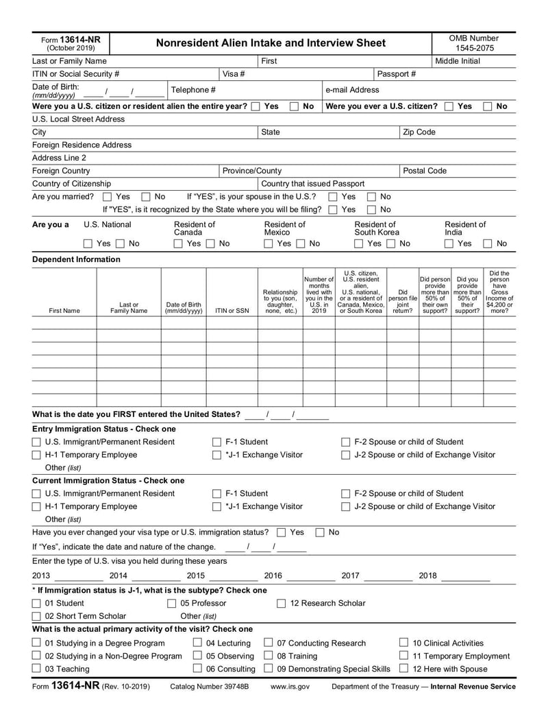 Form 13614-NR | Fill and sign online with Lumin