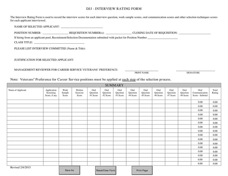 DJJ-Interview Rating Form | Fill and sign with Lumin
