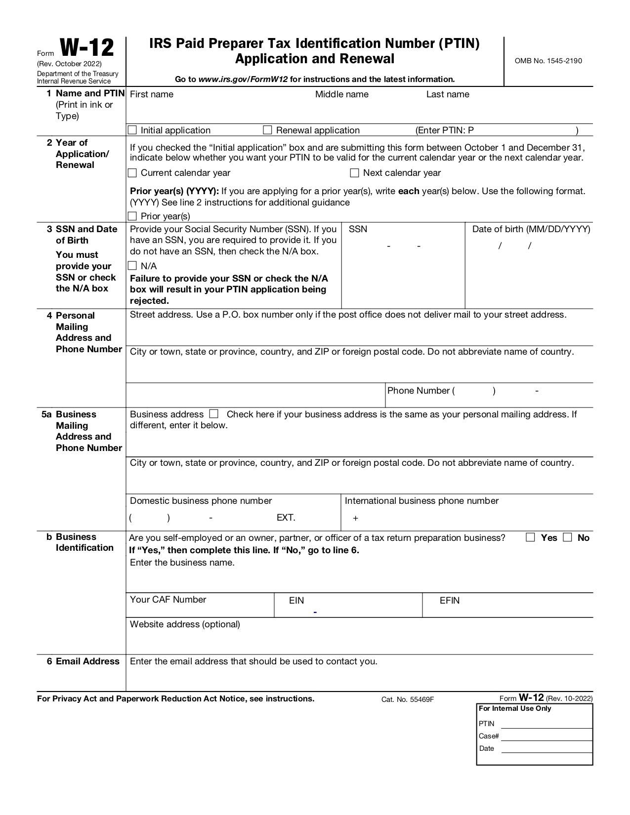Form W-12 | Fill and sign online with Lumin