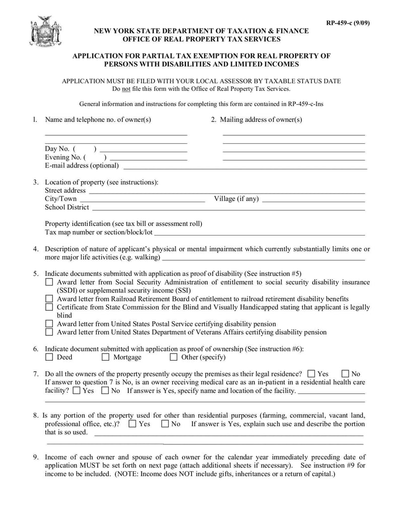 Form RP-459-c | Fill and sign online with Lumin