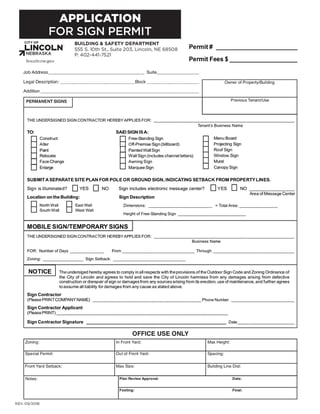 Application for Sign Permit Form | Fill and sign online with Lumin