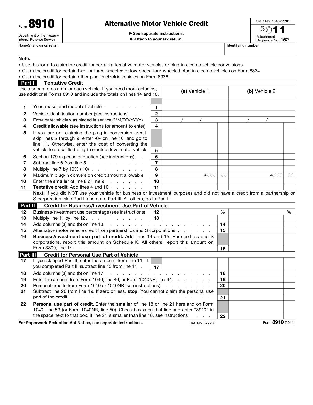 Form 8910 | Fill and sign online with Lumin