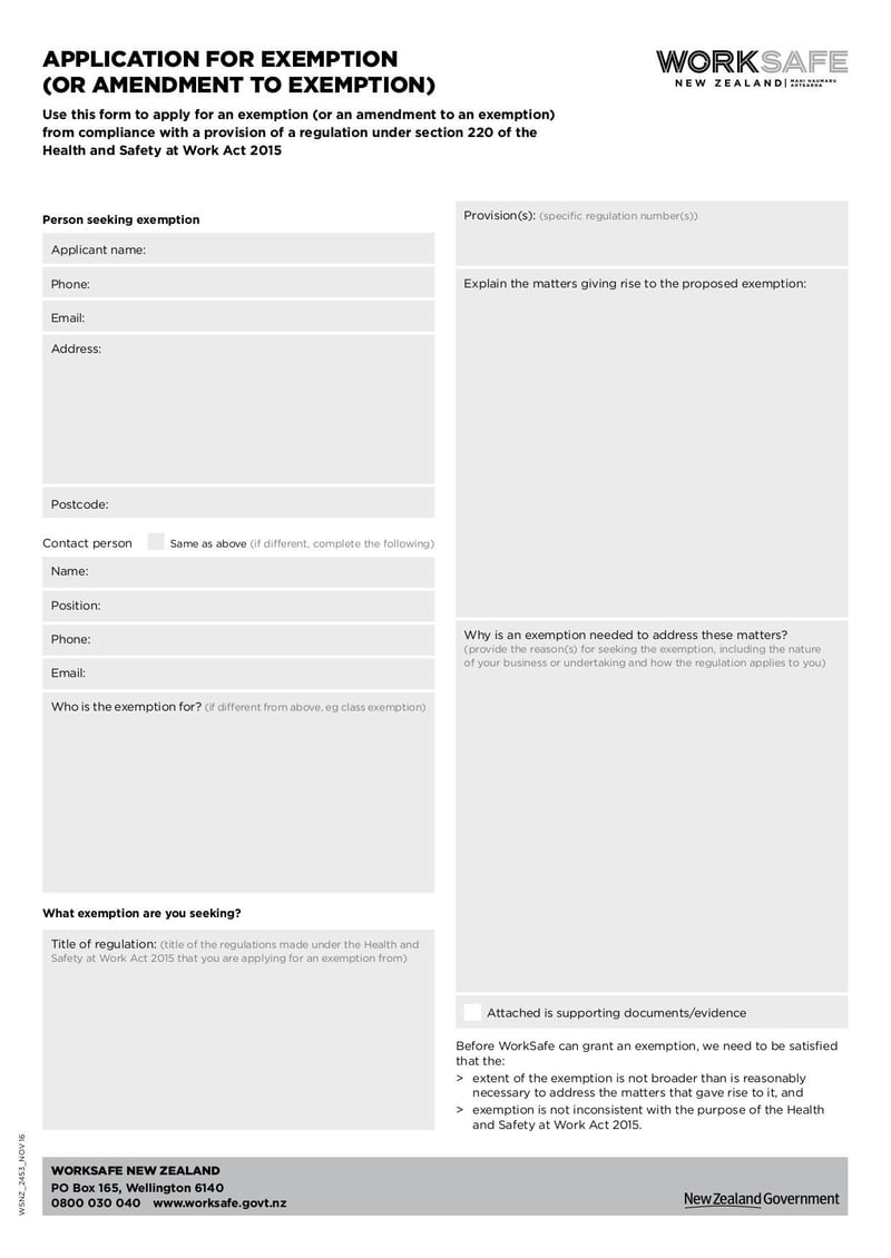 Application for Exemption or Amendment to Exemption | Fill and sign ...