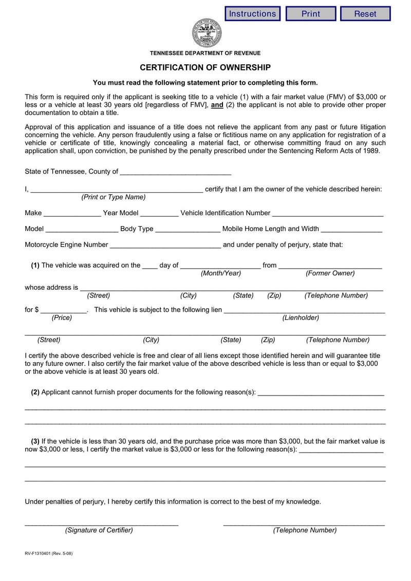 Form RV-F1310401 (2008) | Fill and sign with Lumin