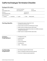 California Employee Termination Checklist Template | Fill and sign with Lumin