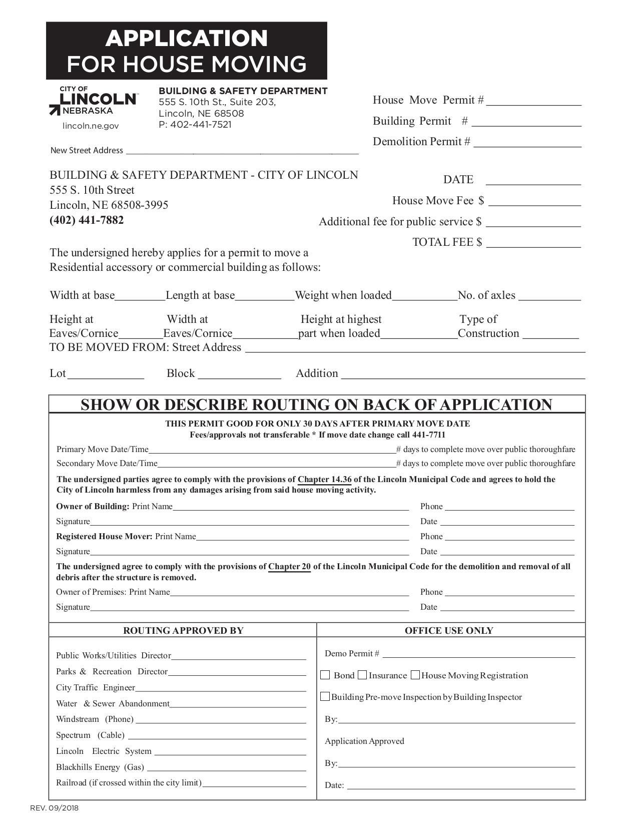 House Moving Permit | Fill and sign online with Lumin