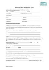 Cromwell Pool Membership Form NVP | Fill and sign online with Lumin