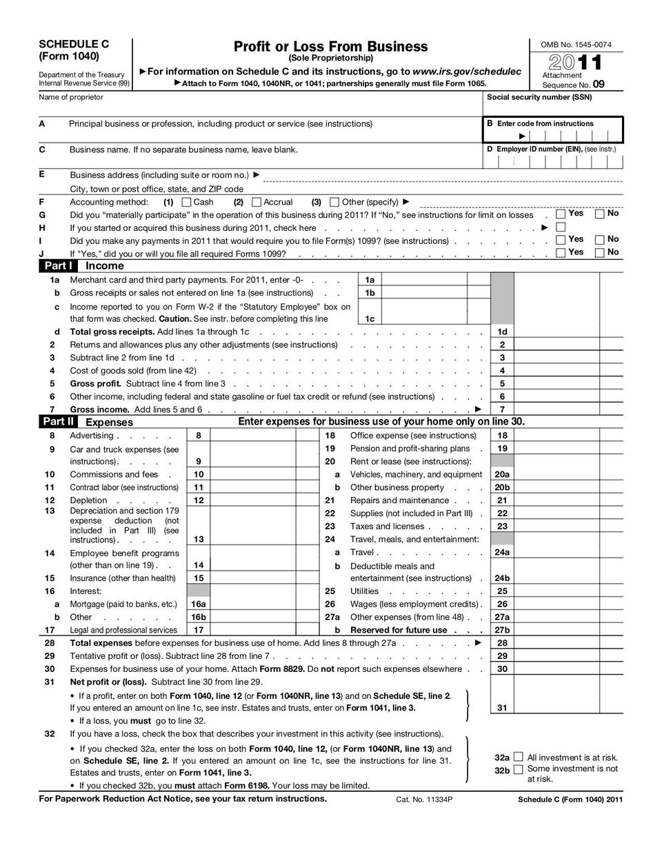 Form 1040 (Schedule C) | Fill and sign online with Lumin