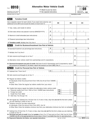 Form 8910 | Fill and sign online with Lumin