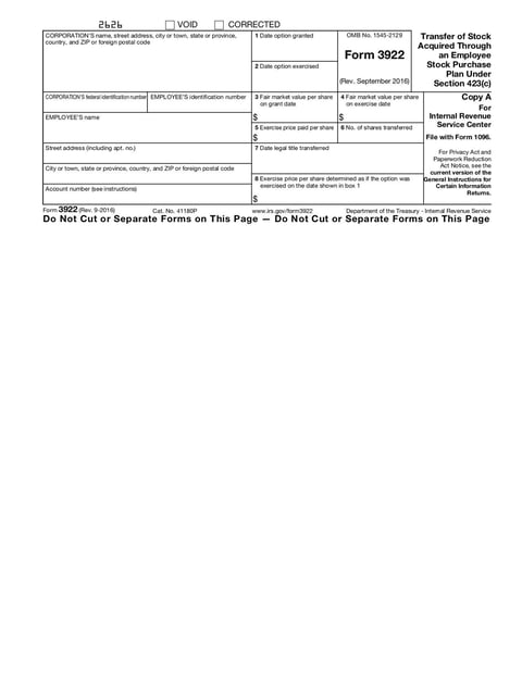 Form 3922 | Fill and sign online with Lumin