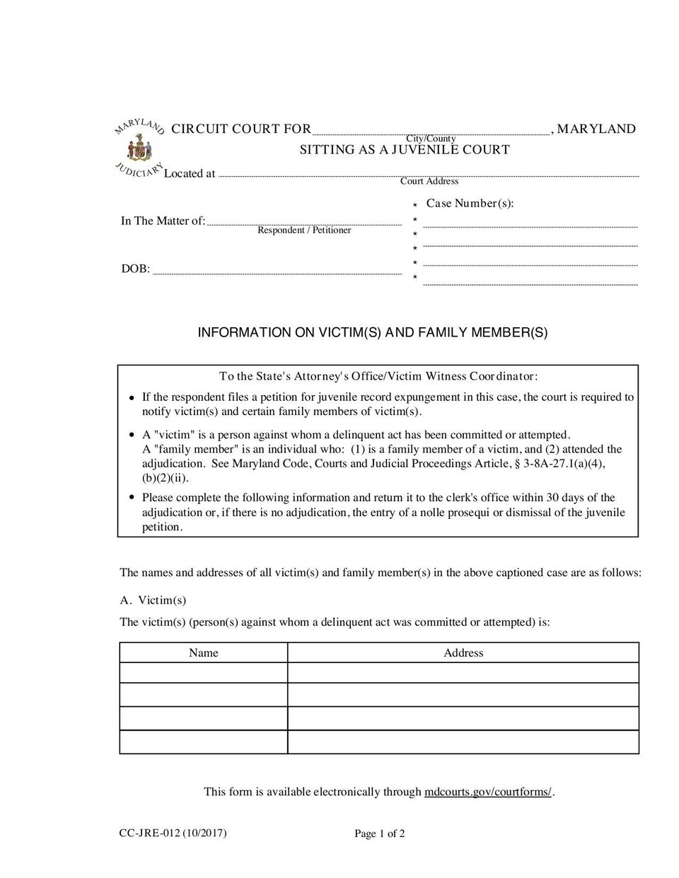 Form CC-JRE-012 | Fill and sign online with Lumin