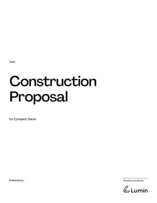 Construction Proposal Template | Fill and sign with Lumin