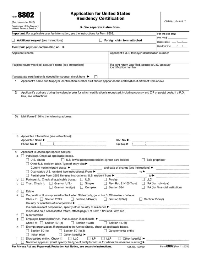 Form 8802 | Fill and sign online with Lumin
